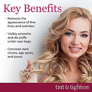 Tint and Tighten Color Smoothing Eye Cream for Wrinkles – Anti Aging Cream Visibly Reduces Under Eye Wrinkles – Eye Cream for Dark Circles and Puffiness – Instant Eye Bag Remover