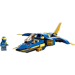LEGO NINJAGO Jay’s Lightning Jet EVO 71784, Upgradable Toy Plane, Ninja Airplane Building Set, Collectible Birthday Gift Idea for Grandchildren, Kids, Boys and Girls Ages 7 and Up
