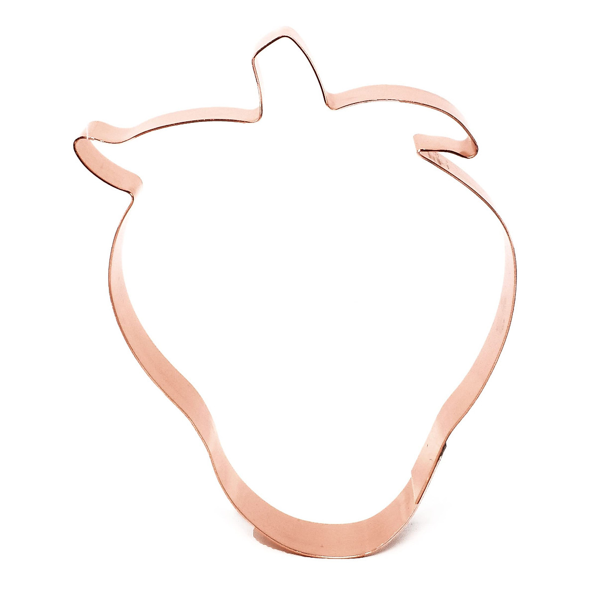 Large 5 X 4 Inch Strawberry Fruit Copper Cookie Cutter