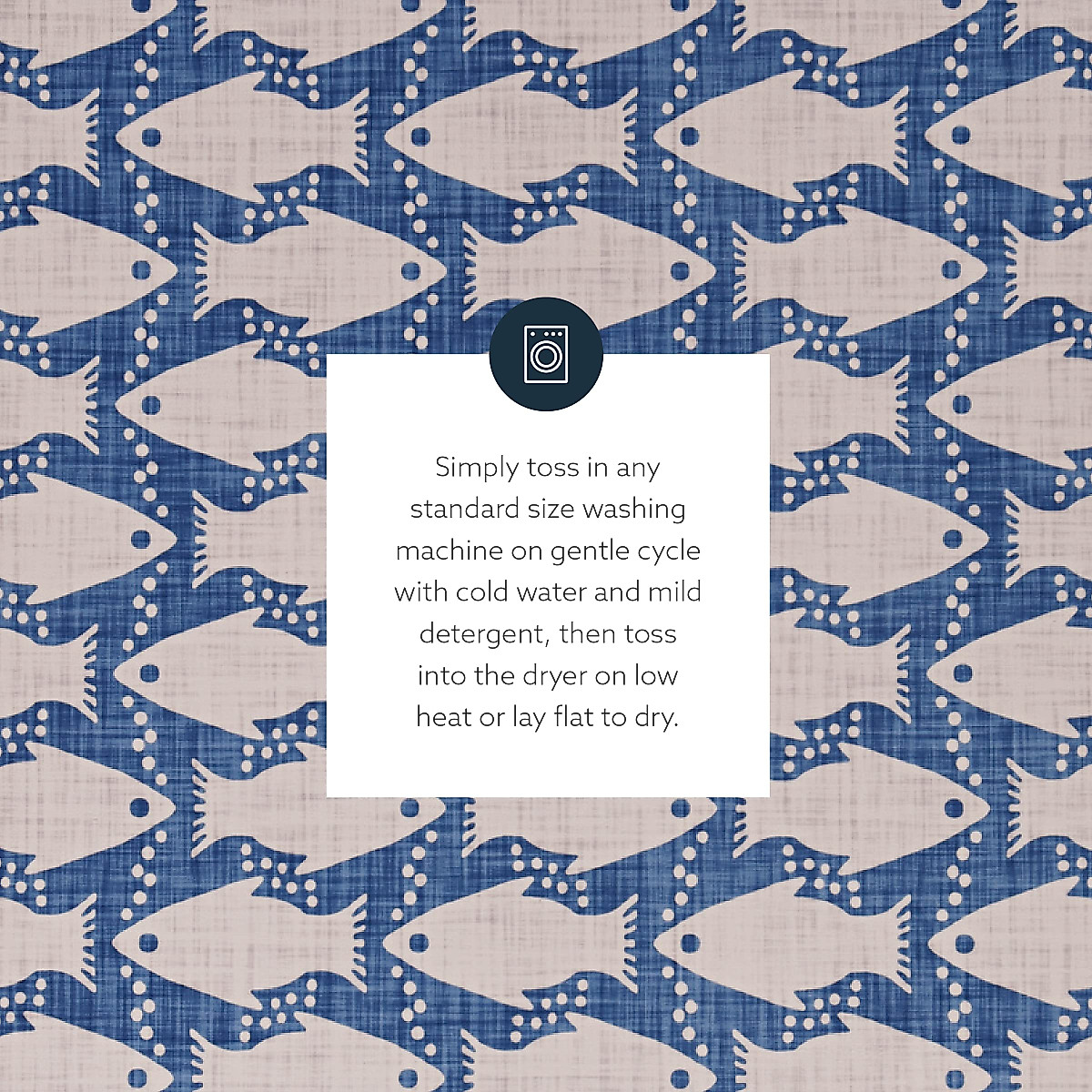 Linon The Anywhere Washable Rug Shayna Ivory/Blue 2' X 8' Runner Rug