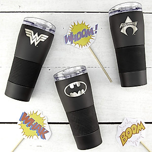 Zak Designs Justice League Core Aquaman - Vacuum Insulated Stainless Steel - Lynden Wrap Tumbler - 28 oz.