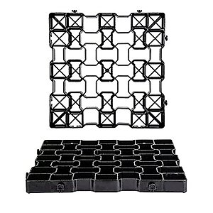 Permeable Pavers Grass Grid for Driveway, Patio RV Pad, Stables, Gravel, Fire Lanes, Outdoors Road DIY, 4-Pack and Load is up to up to 44t vehicles (1.8" Depth)