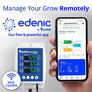 Bluelab Guardian Monitor Wi-Fi for Real-time pH, Temperature, and Conductivity (TDS) Measurements in Water with Calibration, 3 in 1 Digital Nutrient Meter for Hydroponic Systems and Indoor Plant Grow