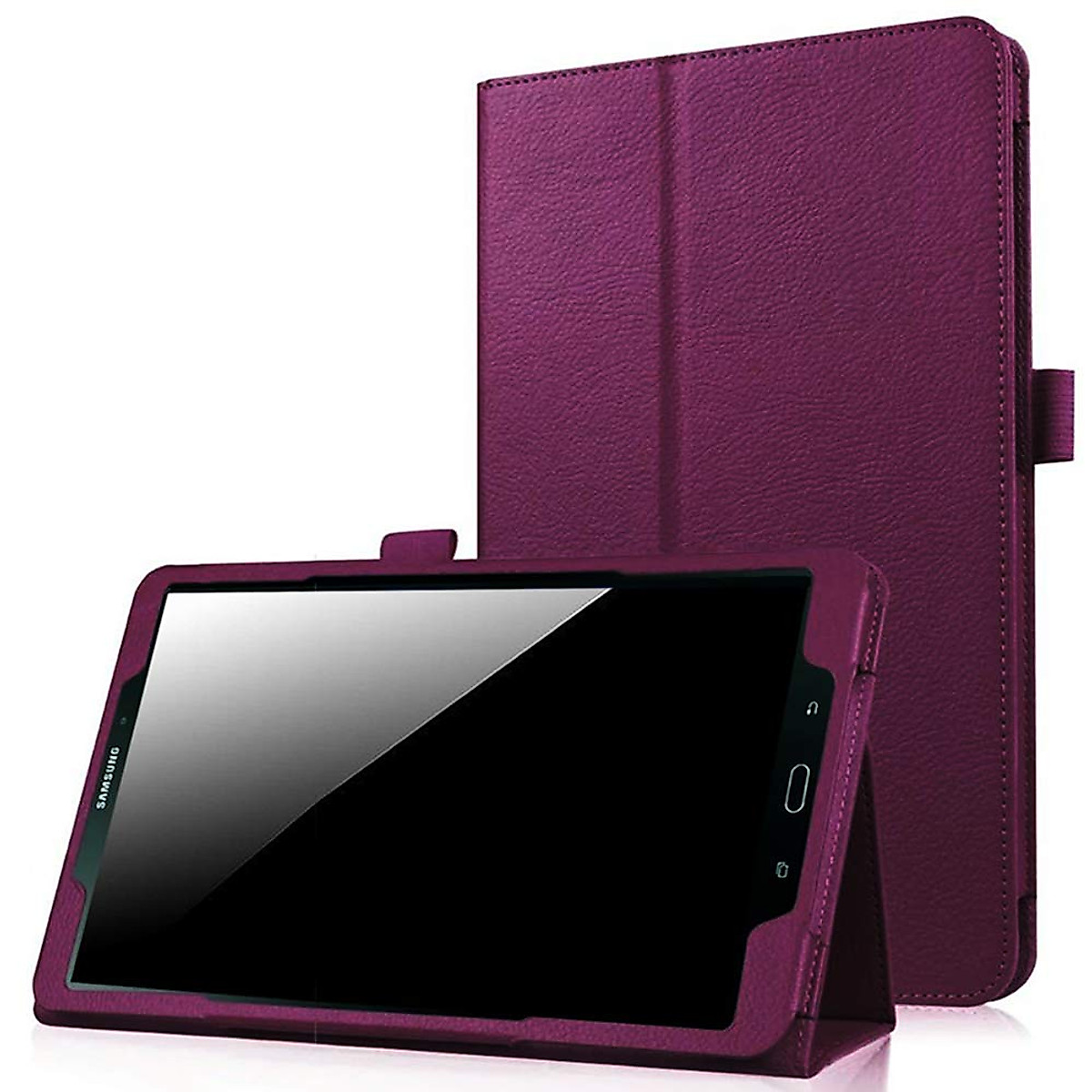 EKVINOR Case for Galaxy Tab A 10.1 (2016 NO S Pen Version), Premium PU Leather Folio Smart Stand Case Cover for Samsung Galaxy Tab A 10.1 Inch 2016 Tablet (SM-T580/T585, No Pen Version), Purple