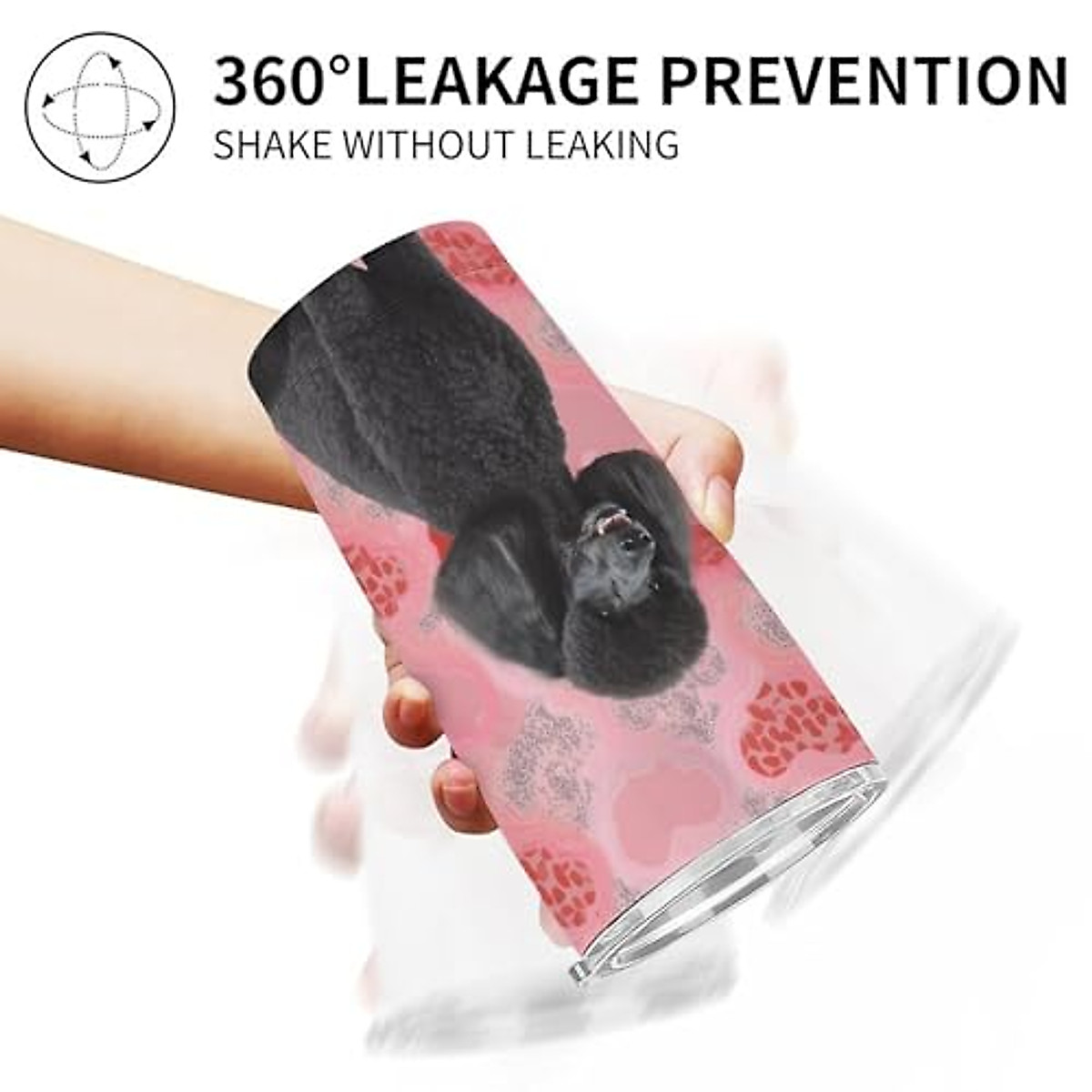 20 Oz Tumbler With Straw Leak Proof Thermos Cup, Poodles Dogs Stainless Steel Insulated Travel Coffee Mug Fit for Car Cup Holder