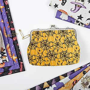 CEYOU Zyoug 12pcs 18x 10.5 inches 46 x 27 cm 100percent Cotton Fabric with 12 Different Pattern Precut Fat Eighth Bundle Fabric for Patchwork DIY Craft Sewing Halloween Pattern