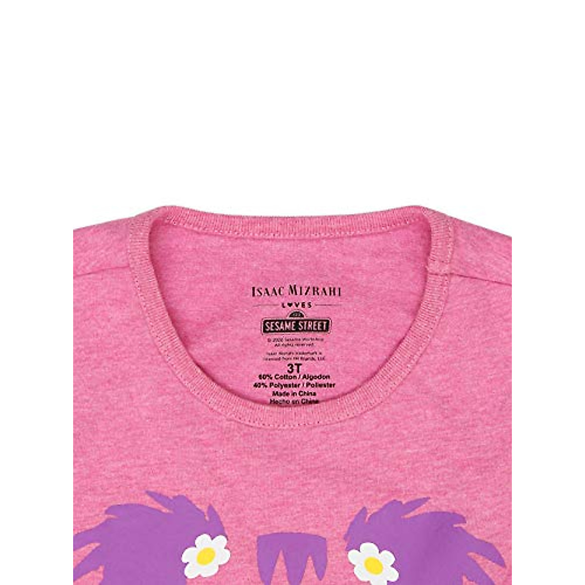 Isaac Mizrahi Loves Sesame Street Abby Cadabby Toddler Baby Short Sleeve Tee (4T, Pink)
