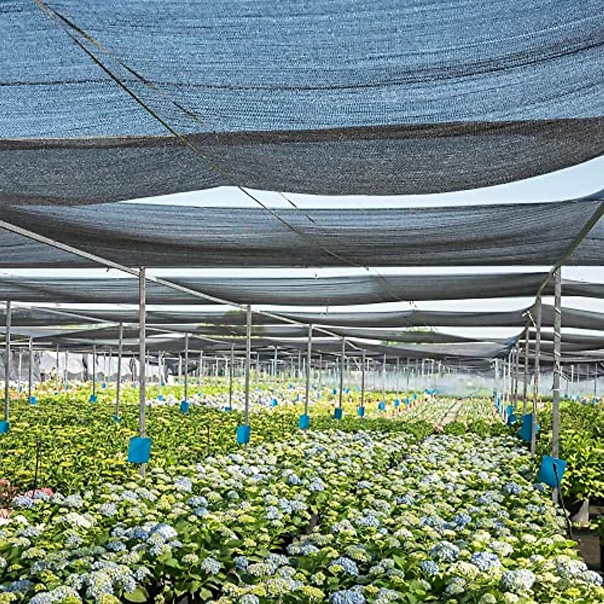 70% Shading Rate 10ft20ft Shade Cloth with Grommets, Black Sun Shade Mesh for Plant Cover, Greenhouse, Patio