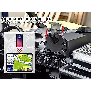 SAUTVS Portable Electronic Device Mount, Adjustable Tablet Phone Holder for Can Am Maverick Sport, Trail, Commander (Replace #715005212)