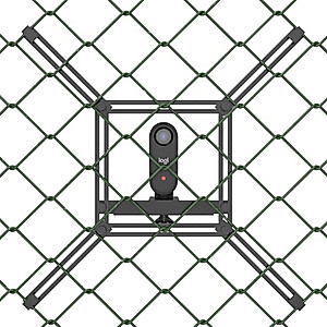 Baseball Fence Mount for Mevo Start, GoPro/Phone Fence Mount for Baseball, Chain Link Fence Mount for Recording Baseball/Softball/Tennis(Mini Plus Black)