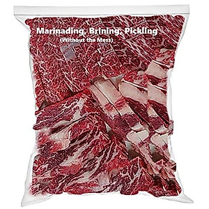 [ Pack of 25 ] Food Storage Bags - BIG - 3.5 Gallon Large Freezer Bags - Resealable Zipper Top - for Moving, Packaging, Storage, Meal Prep, Closet Organization, Travel, Reusable freezer bags, BPA-Free, 2-mil Thick Clear Plastic Bags