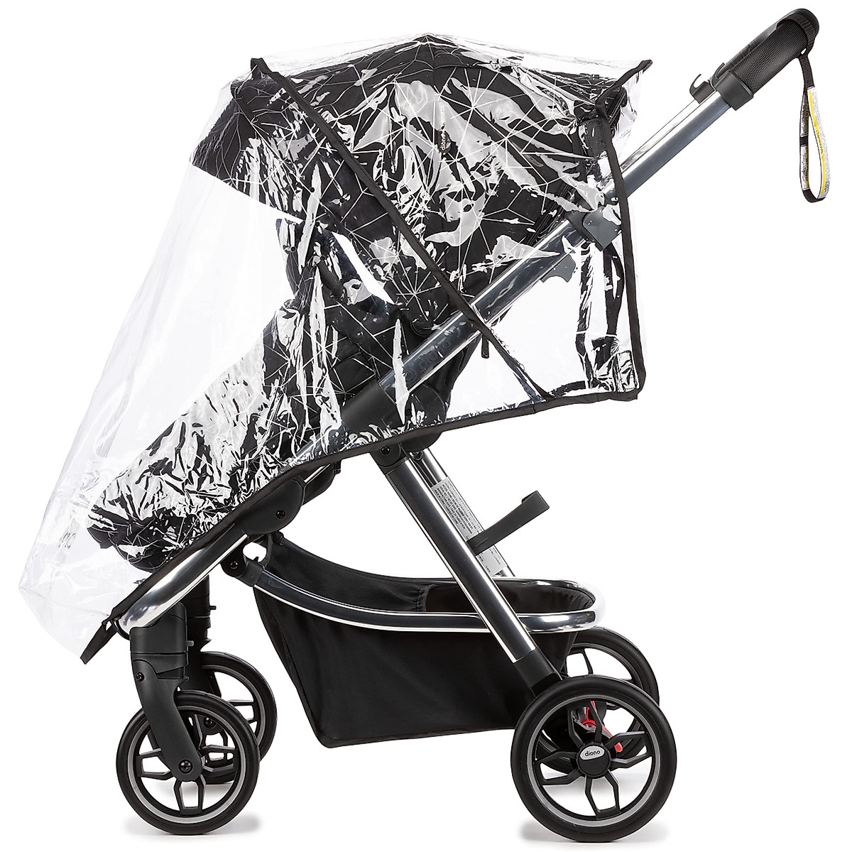 Diono Excurze Luxe Baby, Infant, Toddler Stroller, Perfect City Travel System Stroller and Car Seat Compatible, Adaptors Included Compact Fold, Narrow Ride, XL Storage Basket, Black Platinum