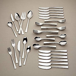 Gorham 871430 Biscayne 65-Piece Stainless Flatware Set, Silver