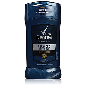 Degree Advanced Protection Antiperspirant Deodorant Sport Defense 4 count 72-Hour Sweat and Odor Protection Antiperspirant For Men With MotionSense Technology 2.7 oz