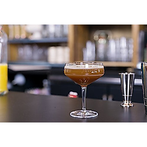 Crafthouse By Fortessa Professional Barware by Charles Joly, Etched Schott Zwiesel Tritan 8.8 oz Cocktail, Set of 4, 4 Count (Pack of 1), Coupe Glass