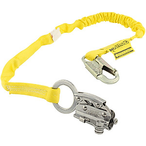 Honeywell Miller by Honeywell 8174MLS4/4FTYL Manual Rope Grabs with 4-Feet Manyard Shock Absorbing Lanyard and Locking Snap Hook, Yellow