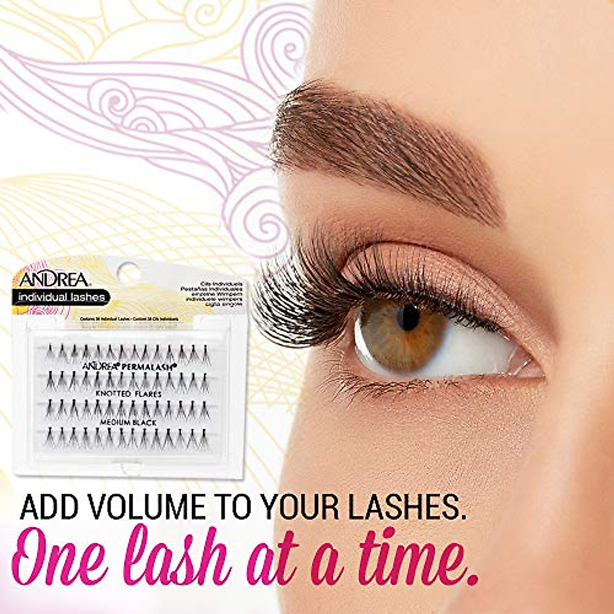 Andrea Knotted Flares False Lashes Medium - Black, 4 Pack