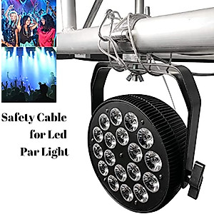32'' Safety Cables 10 Pack, Czgor Stainless Steel Safety Cables with Carabiner Lock lighting Fall Prevention Security Cable Safety Rope for DJ Stage Lighting Bicycle Luggage Lock 110lb Load Capacity