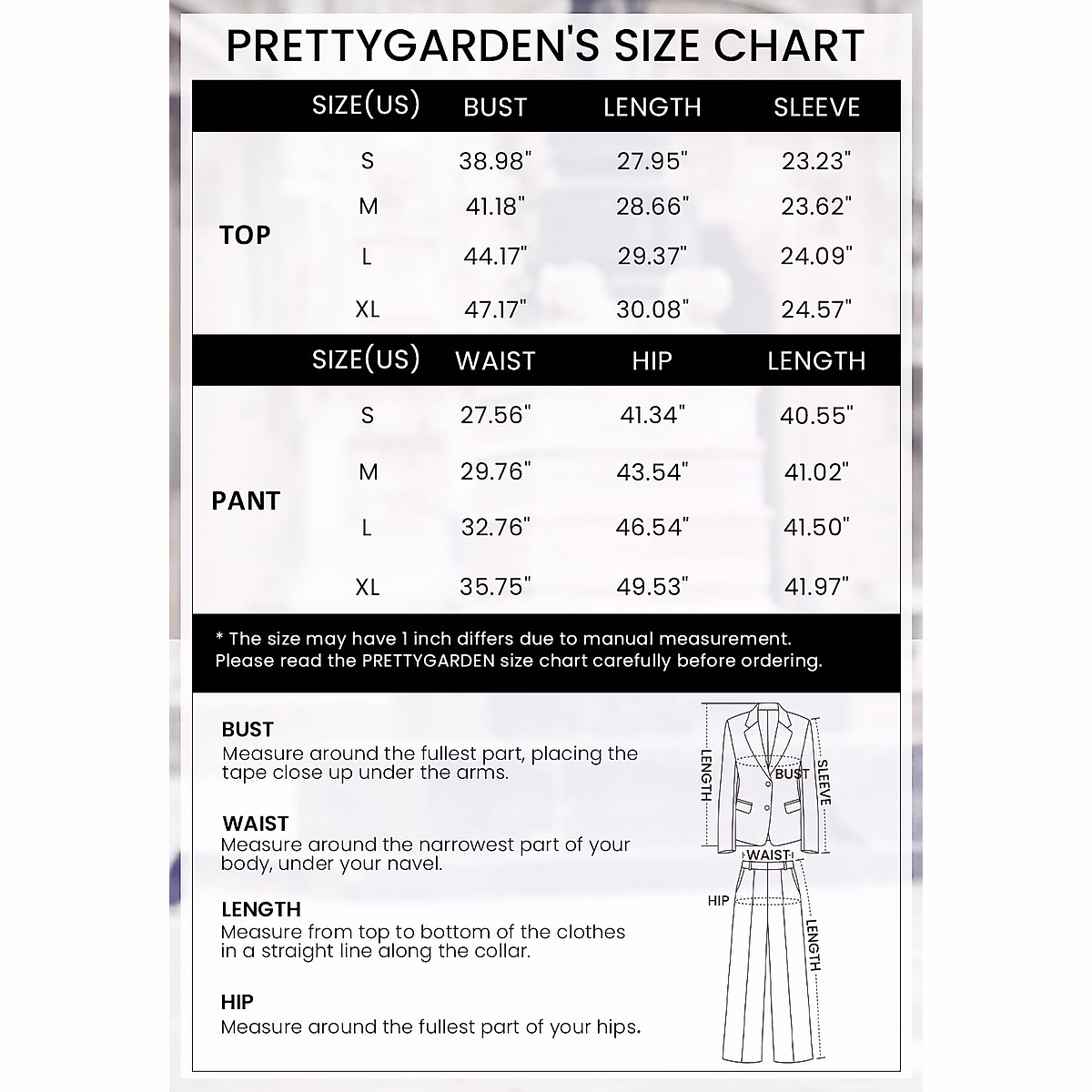 PRETTYGARDEN Women's 2024 Fall Two Piece Outfits Blazer Jacket and Wide Leg Pants Pockets Business Casual Suit Sets (Beige,Small)