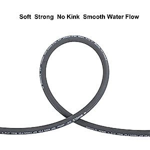 M MINGLE Pressure Washer Jumper Hose, 5 FT Whip Hose for Power Washer, Hose Reel Connector Hose for Pressure Washing with 3/8 Inch Quick Connect