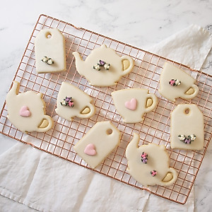 Set of 3 Tea Party cookie cutters (Designs: Teapot, Teacup and Tea Bag), 3 pieces, Ideal for DIY high tea party - Bakerlogy