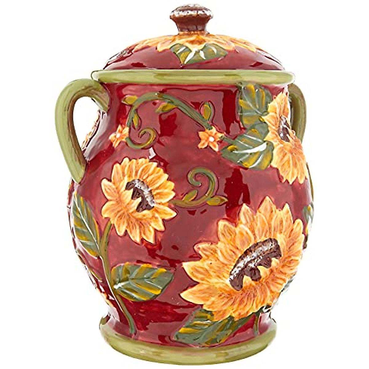 Certified International Sunset Sunflower Biscuit Jar,One Size, Multicolored