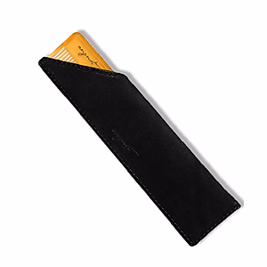 AUGUST GROOMING Vanity Comb in Honey with Black Suede case