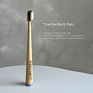 PerioSciences Biodegradable Bamboo Toothbrush, Soft Charcoal Bristles