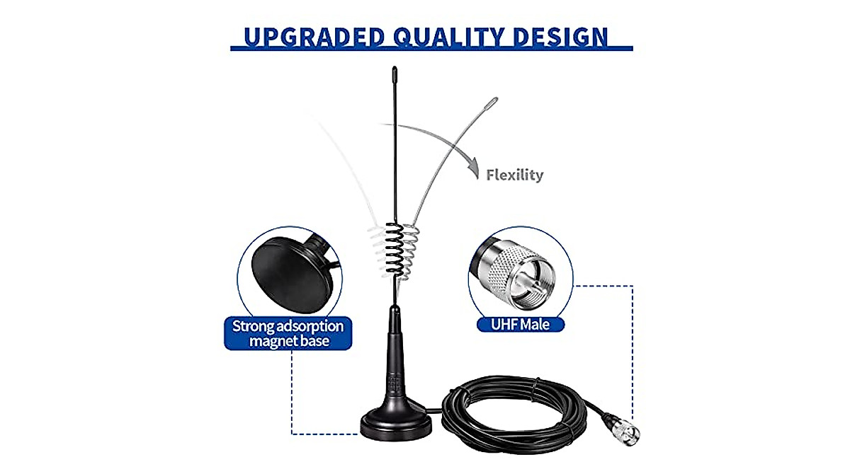 Bingfu CB Antenna 27MHz Magnetic Base for CB Radio - Wide Compatibility