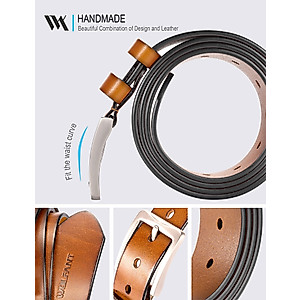 WOLFANT Full Grain Leather Belt,100% Italian Real Solid Leather