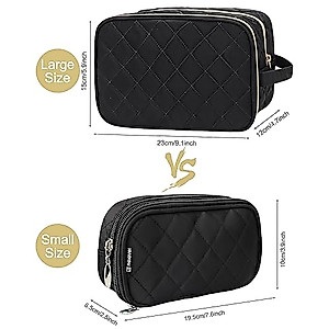 MONSTINA Makeup Bag for Women,Two layer Pouch Bag