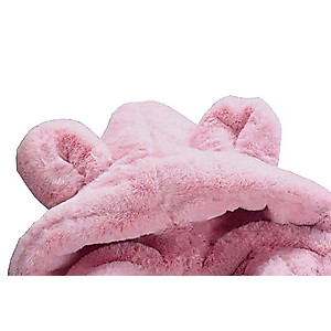 WEONEDREAM Baby Girls Winter Fleece Coat Ear Hooded Toddler Faux Fur Jacket Princess Girls Warm Windproof Outwear 1-6Y Kids Beautiful Outfits(Pink,140)