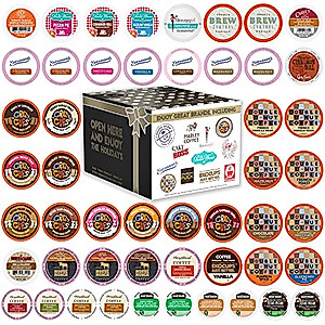 Perfect Samplers Flavored Coffee Variety Pack, Including Vanilla, Chocolate Coffee & More, Flavored Coffee Pods for Keurig K Cups Machines, 50 Count