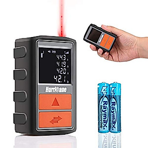 HURRICANE Pocket Digital Laser Measure 95Ft M/in/Ft Mute Laser Distance Meter with 2 Battery Included,Backlit LCD Display