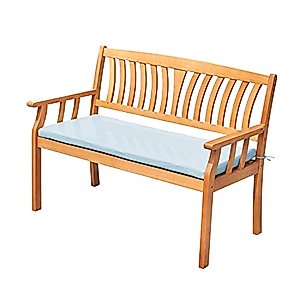 VIFAH V1963 Kapalua Honey Nautical Eucalyptus Wooden Outdoor Garden Bench