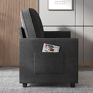 ADOWORE Convertible Sleeper Sofa Bed, 2-in-1 Pull Out Couch Bed with Cushions, Upholstered Floor Folding Sofa Bed, Futon Loveseat Gaming Sofa Bed for Living Room, Apartment, Office