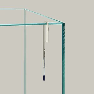 LANDEN Aquarium Thermometer for Rimless Tank, Hang-On Style Fish Tank Thermometer, Clear Scale Background-for 8mm or Thinner Thickness of Tank(Celsius Degree Version, G-8C)