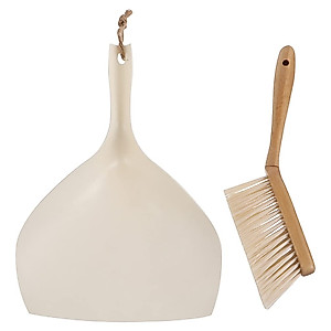 Cabilock 1 Set Desktop Broom Pets House Cleaning Brush Dustpan and Brush Hand Sweeping Brush Mini Broom and Dustpan Plastic Pet Carrier Broom with Dustpan Wooden Counter Household Child