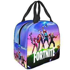 Xmednwp Cartoon Lunch Box Anime Lunch Bag Reusable Insulated Large Capacity Lunch Bag for Boys Girls School Gift