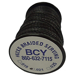 BCY 62XS Braided Center Serving Black .021 75 yds.