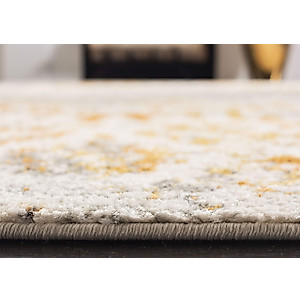 SAFAVIEH Madison Collection 9' x 12' Cream Orange MAD608K Boho Chic Distressed Non-Shedding Living Room Bedroom Dining Home Office Area Rug