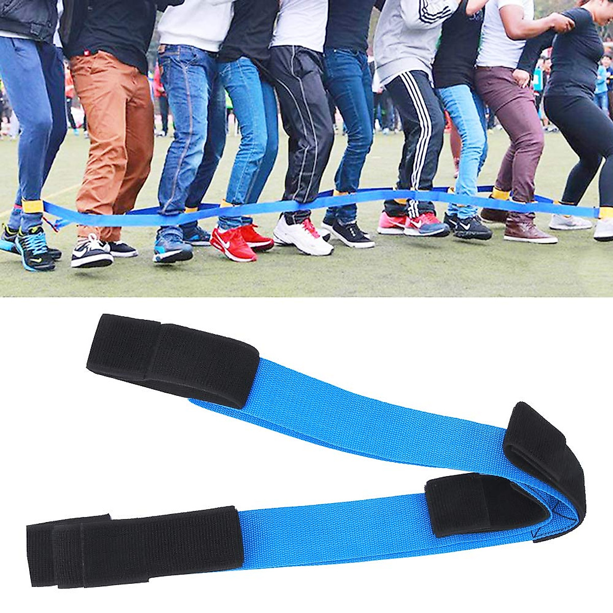 Camidy Team Game Fastening Tape,Ribbon Elastic Cooperative Legged Race Band Outdoor Birthday Team-Building Party Group Game