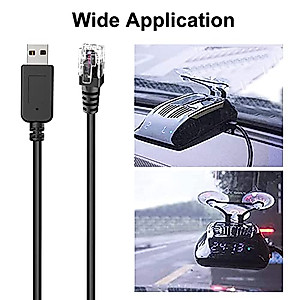 Radar Detector Cable, USB to RJ11 Plug Cable,for Escort Radenso XP Uniden Beltronics Cobra Whistler Radar Detector,Replacement Power Cable for Radar Detectors (RJ11-3.3ft)