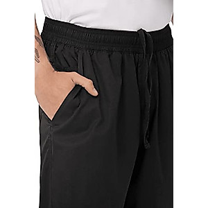 Chef Works Men's Lightweight Baggy Pants, Black, Large
