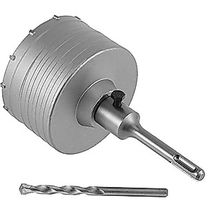 SHEUTSAN 4 Inch Concrete Hole Saw, 100mm Premium Metal Hole Saw Cutter, SDS Plus Shank Hole Saw Drill Bit for Wall, Concrete, Brick, Stone, Cement