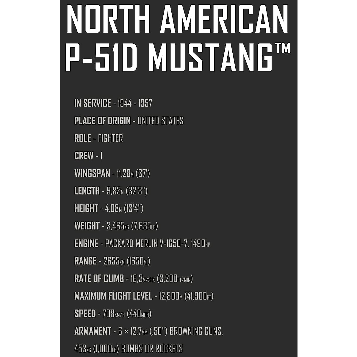 COBI TOP Gun: Maverick™ Mustang P-51D™ Plane