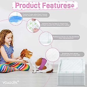 Dog Diaper Liners for Male and Female Dogs, 100ct, Super Absorbent Disposable Dog Diapers Booster Pads fit Most Pet Belly Bands and Wraps (X-Large)