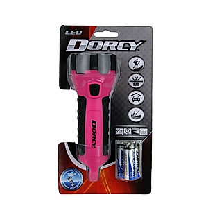 Dorcy 55 Lumen Floating Water Resistant LED Flashlight with Carabineer Clip, Pink ( 41-2509)