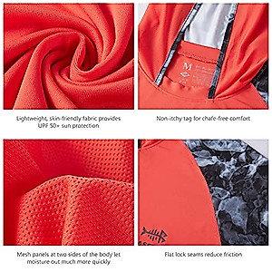 BASSDASH Men’s UPF 50 Performance Fishing Shirt Cooling Hoodie Camo Long Sleeve FS17M