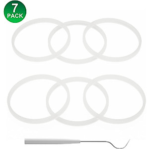 6-Pack Sealing Gaskets 3.2 inch/8.3 cm Rubber Gaskets O-Ring White Replacement Parts for Ninja Professional Blenders BL660 BL770 BL780…